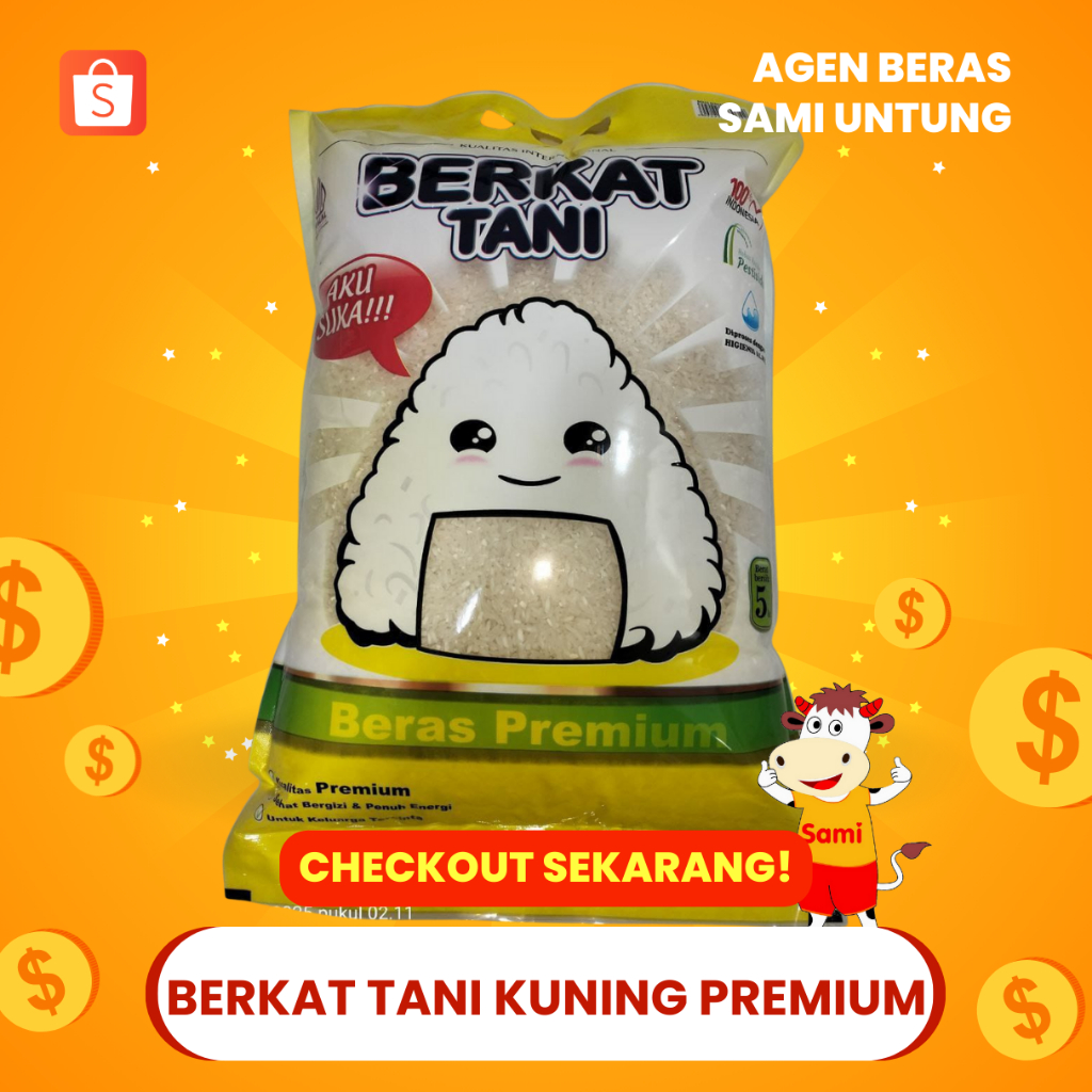 Jual BERAS BERKAT TANI KUNING 5KG | Shopee Indonesia