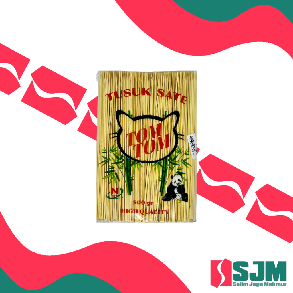 Jual Tom-Tom Tusuk Sate Ayam 500 Gr – Tusuk Kayu Panjang Food Grade ...