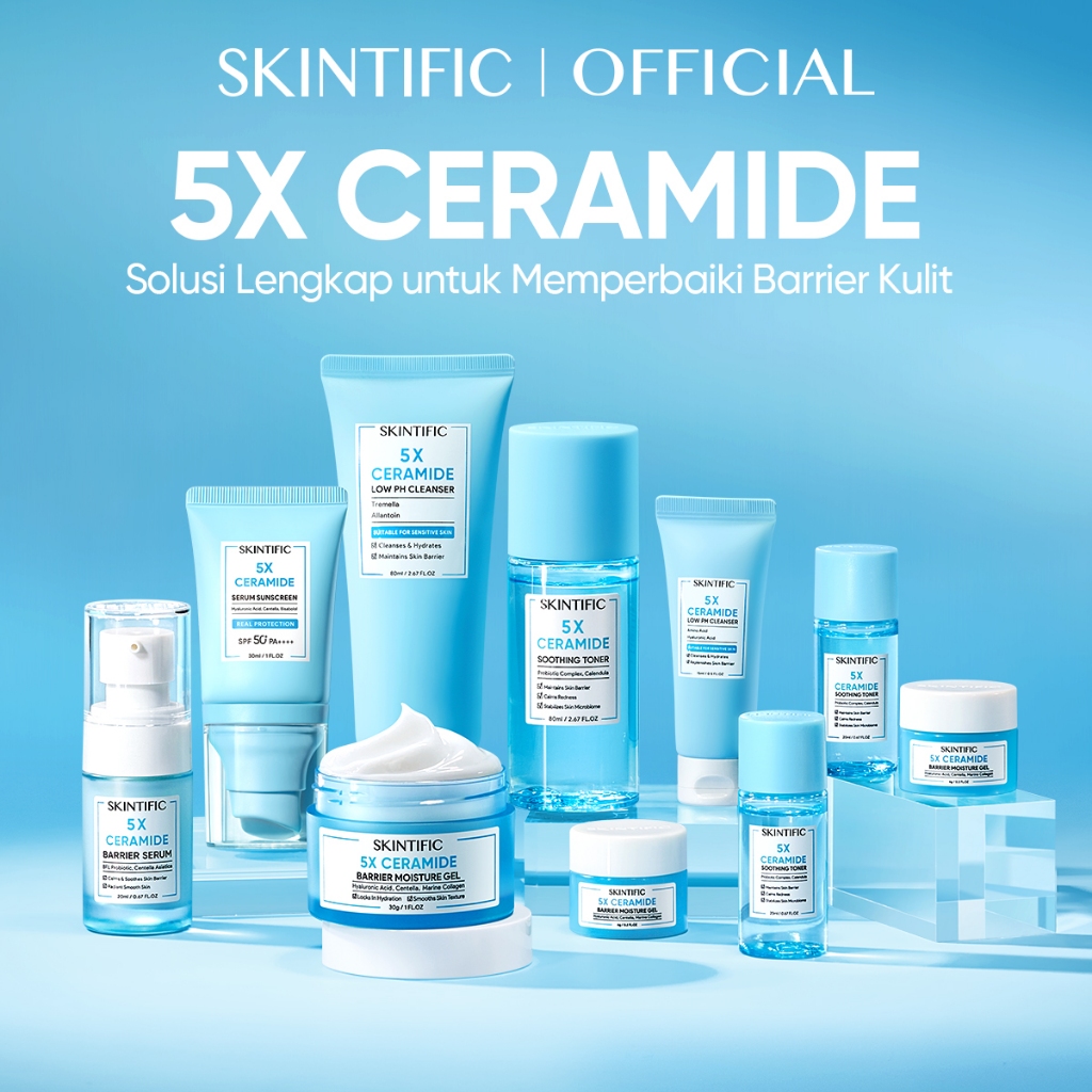 Jual SKINTIFIC - 5X Ceramide Barrier Series Set | Cleanser, Low PH ...
