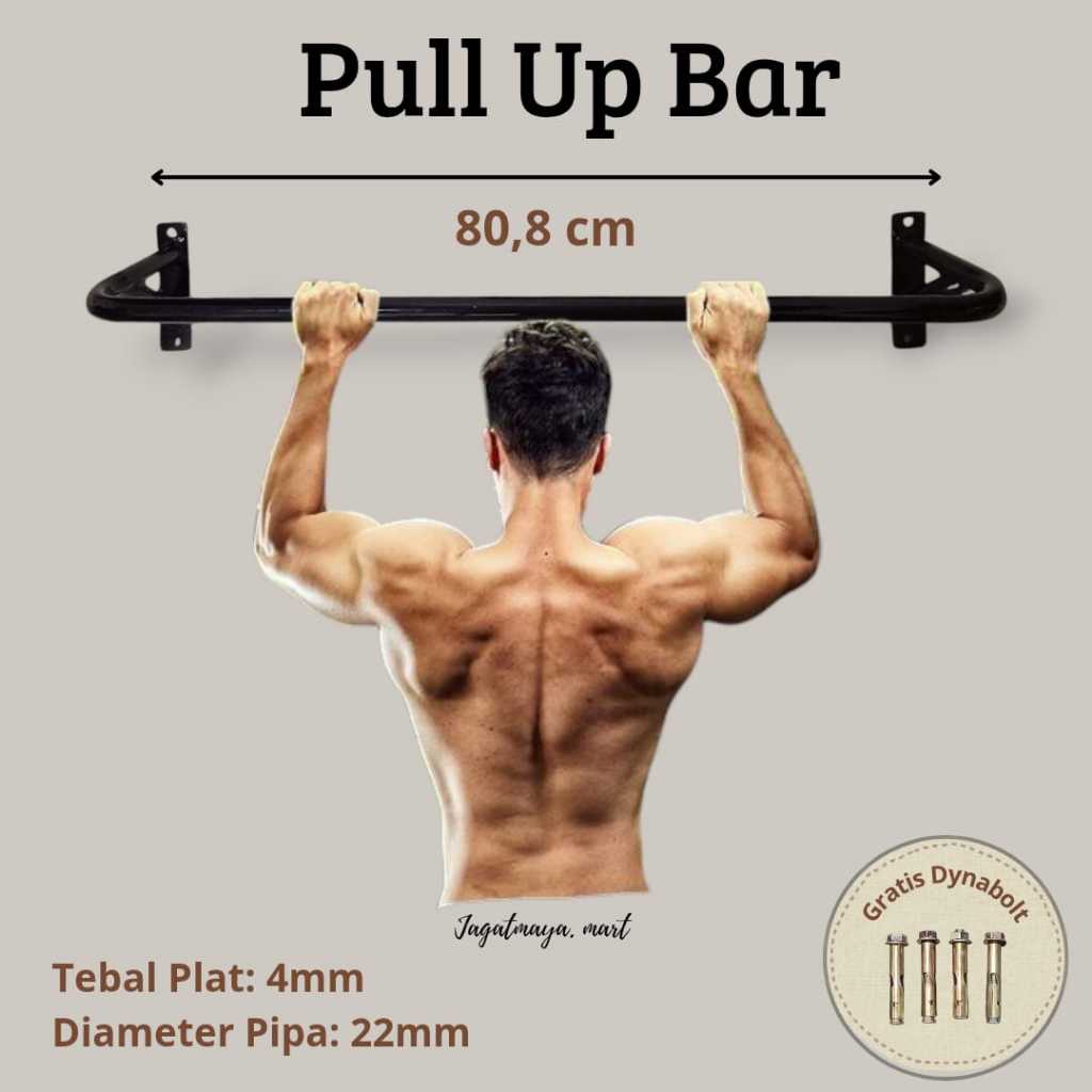 Jual Pull Up Bar Besi 80cm | Alat Latihan Otot Punggung & Lengan ...