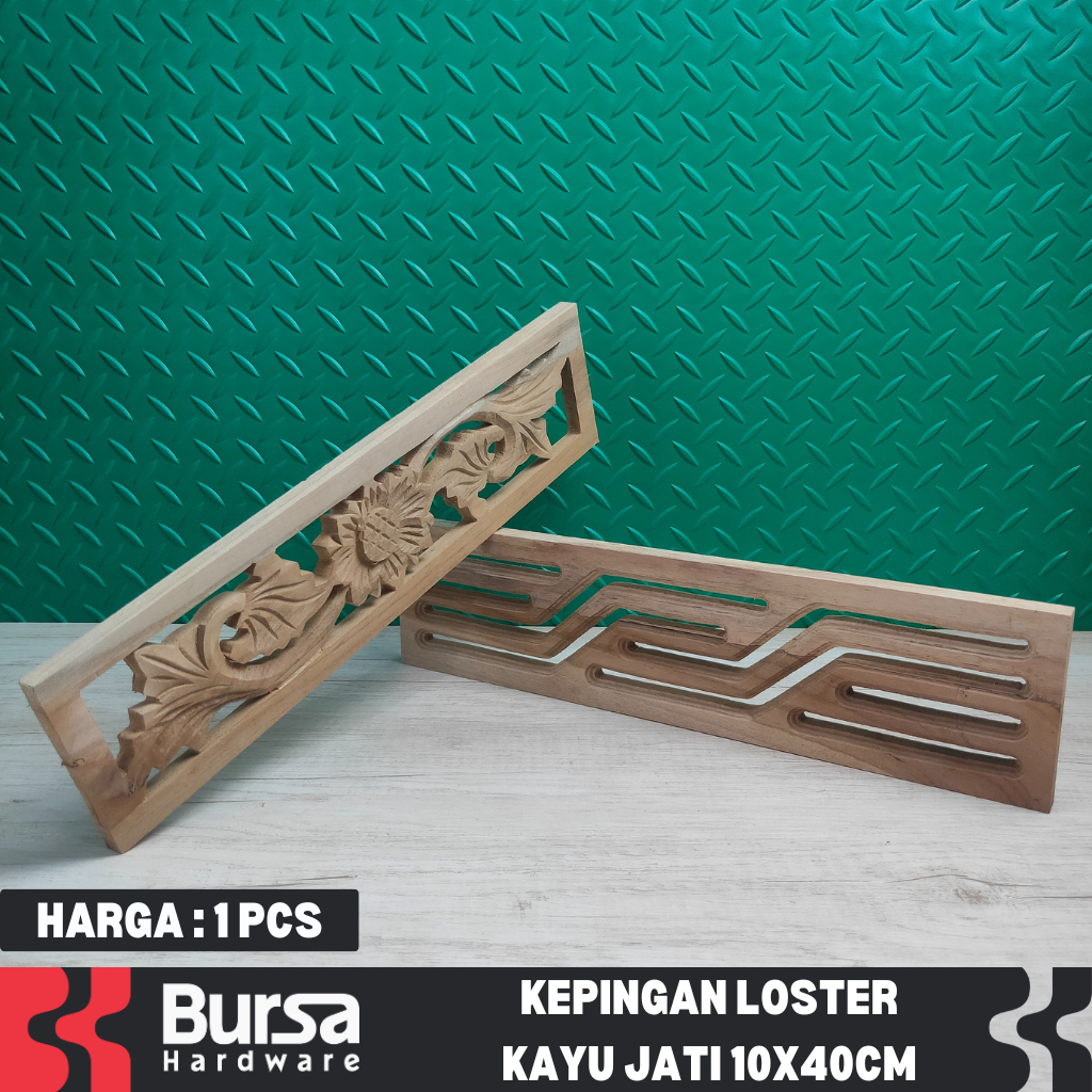 Jual Kepingan Loster Kayu Jati Ukuran 10x40 Dekorasi Ornamen Dinding ...