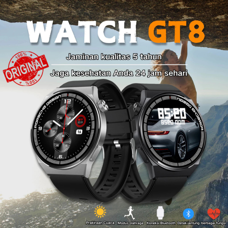 Jual [COD 100% asli, garansi 24 bulan] Jam tangan pintar GT8 tahan debu ...