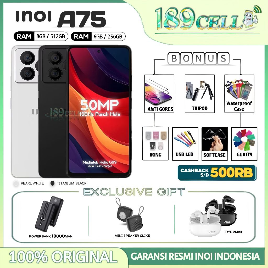 Jual INOI A75 RAM 8/512GB 6/256GB | INOI A 75 GARANSI RESMI INOI ...
