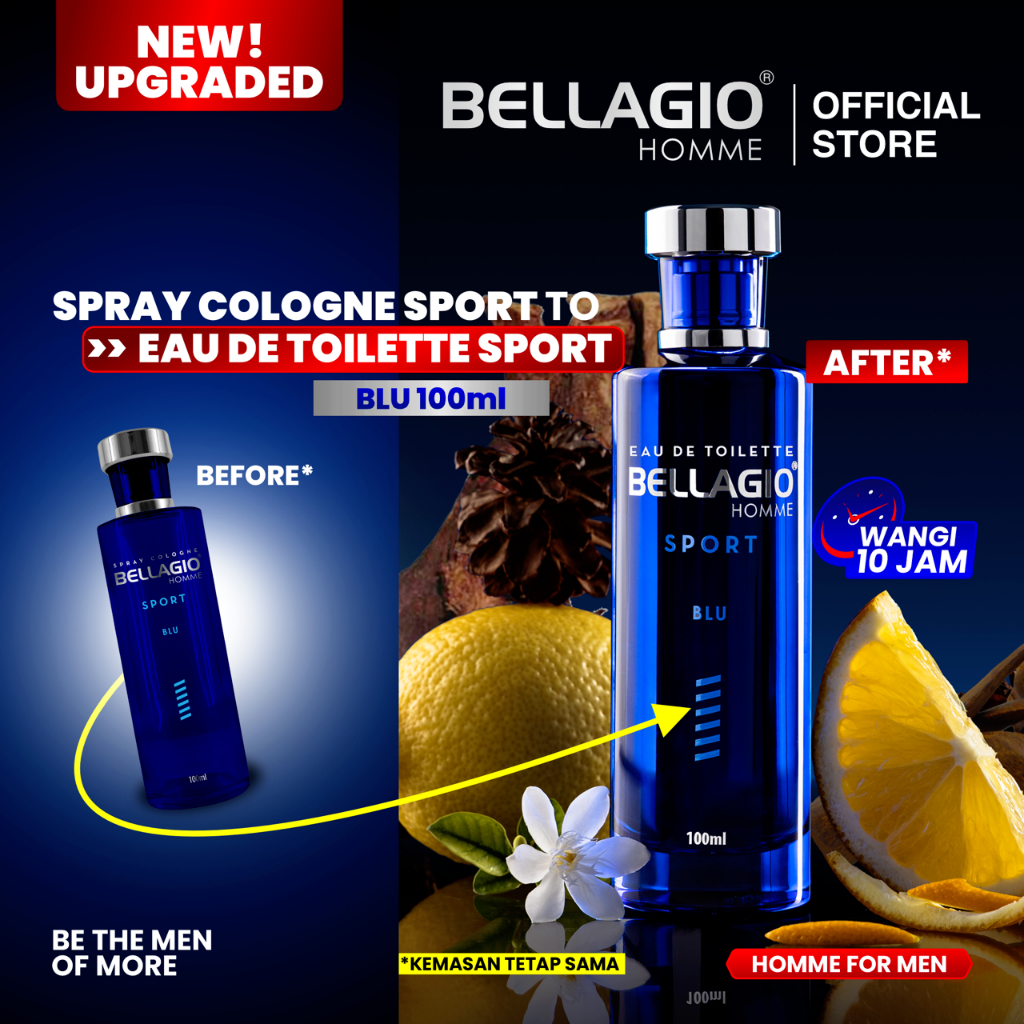 Jual Bellagio Homme Eau De Toilette (EDT) Sport Blue - Blu 100ml Parfum ...