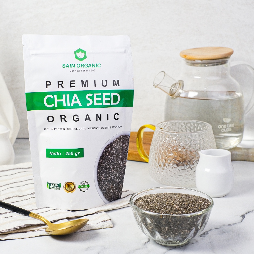 Jual Chia Seed Organic 250 gram untuk Diet Freshly Black Cia Seed ...