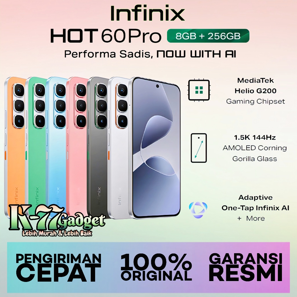 Jual Infinix Hot 60 Pro - [8/128GB] - [8/256GB] - 100% New Segel ...