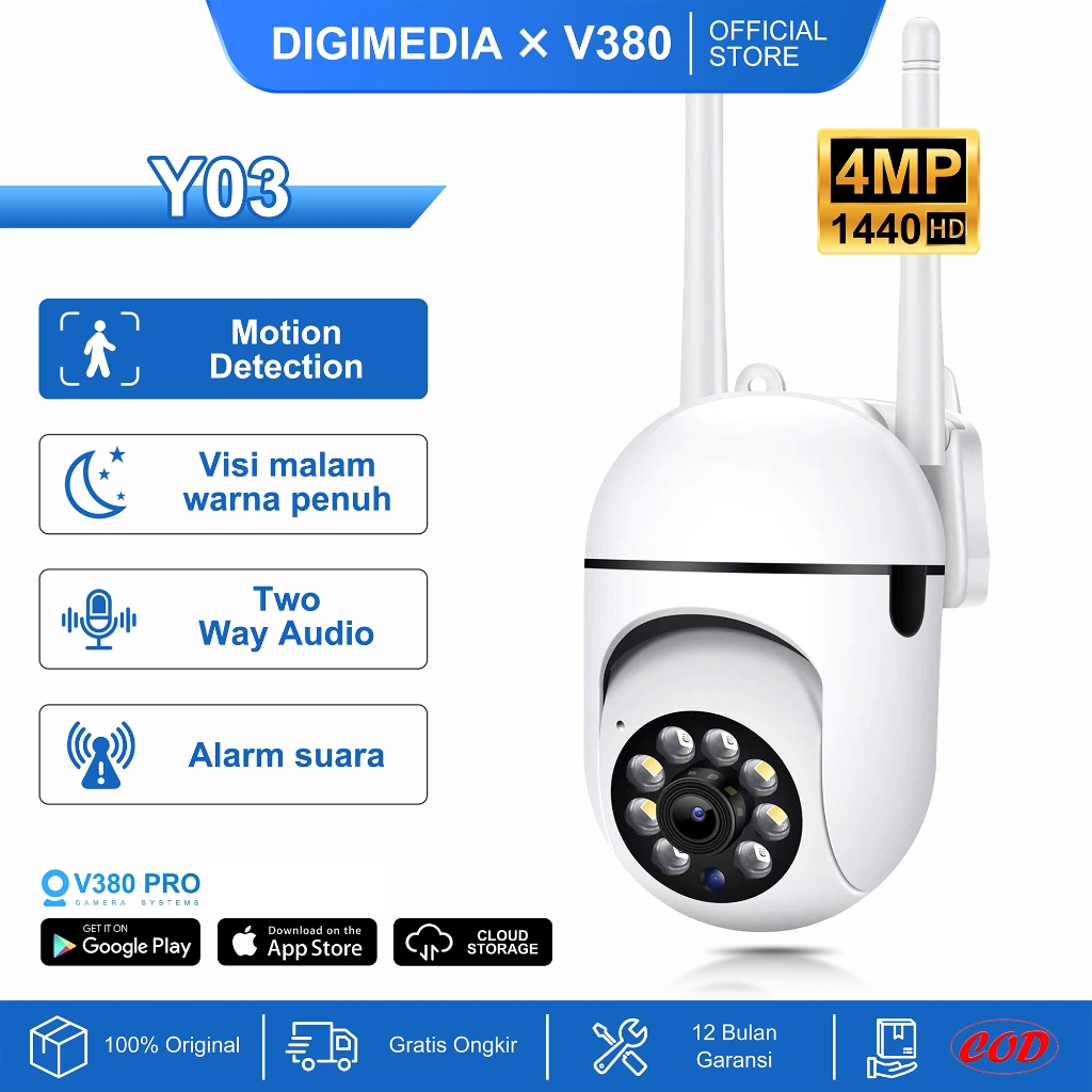 Jual DigiMedia Y03 CCTV Indoor wifi Security Kamera Full HD Color Night ...