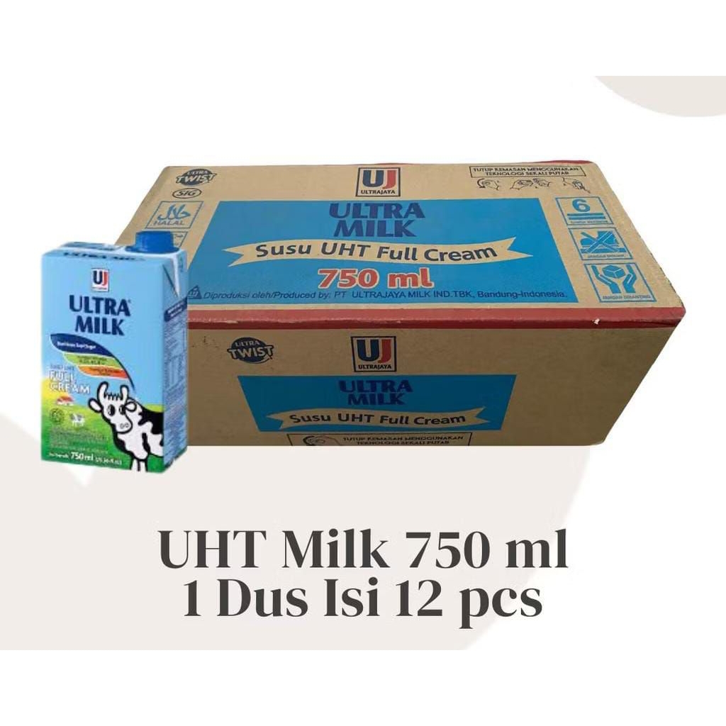 Jual Susu UHT ultra milk | Ultra milk 750Ml Putih - DUS ISI 12 PCS ...