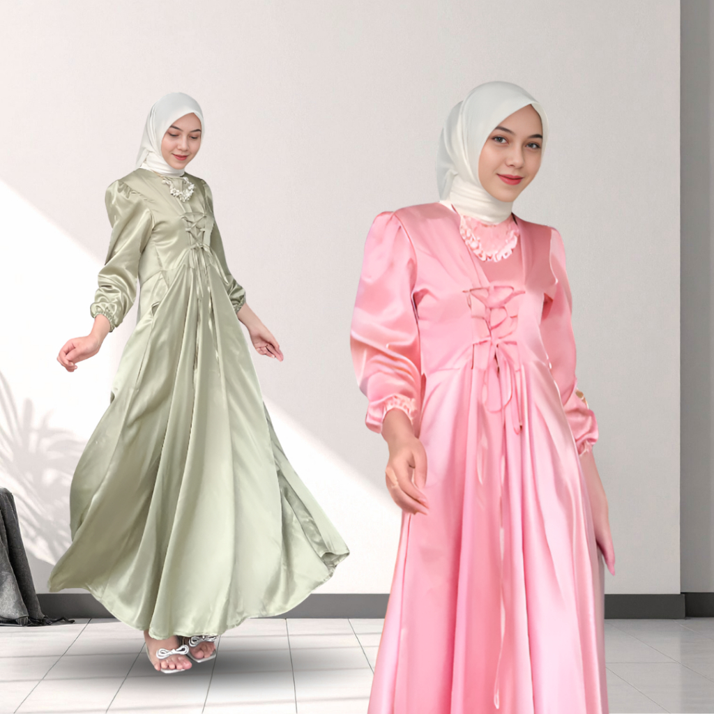 Jual Dress Bridesmaid Polos Amara Satin Silk – Seragam Pesta Wisuda ...