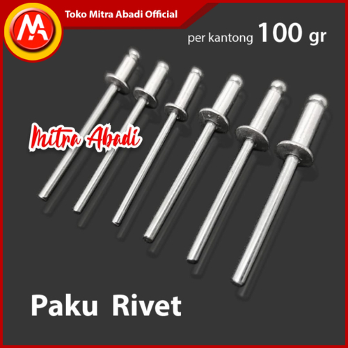Jual Paku Rivet / Paku Keling / Paku Tembak 3.2mm 4mm 5mm | Shopee Indonesia