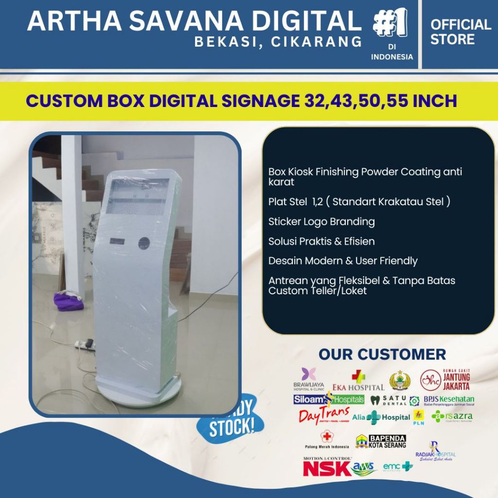 Jual READY STOCK BOX MESIN ANTRIAN PELAYANAN MANDIRI PUSKESMAS, RUMAH ...