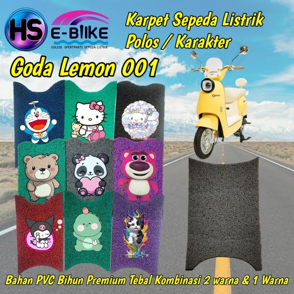 Jual Karpet Sepeda Listrik Goda Lemon 001 Karakter / Polost | Shopee ...