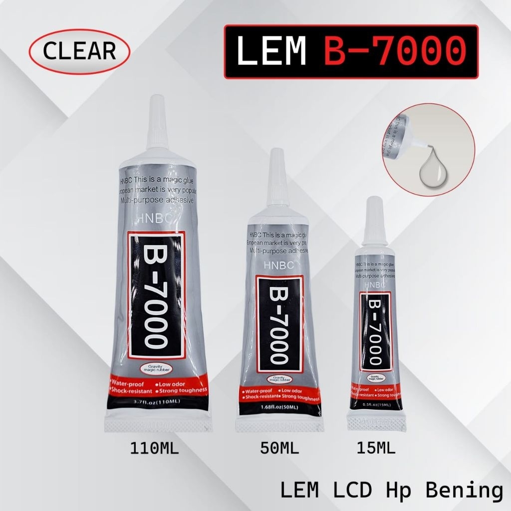 Jual LEM LCD HP B-7000 (CLEAR/BENING) MULTIGUNA 110ML/50ML/15ML ...