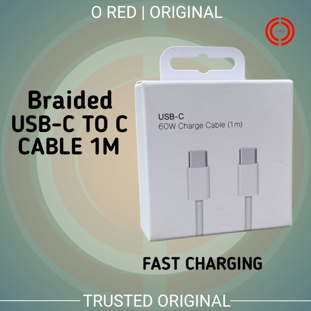 Jual USB-C To C Braided 1 Meter - Fast Charging - Type-C - Kabel ...