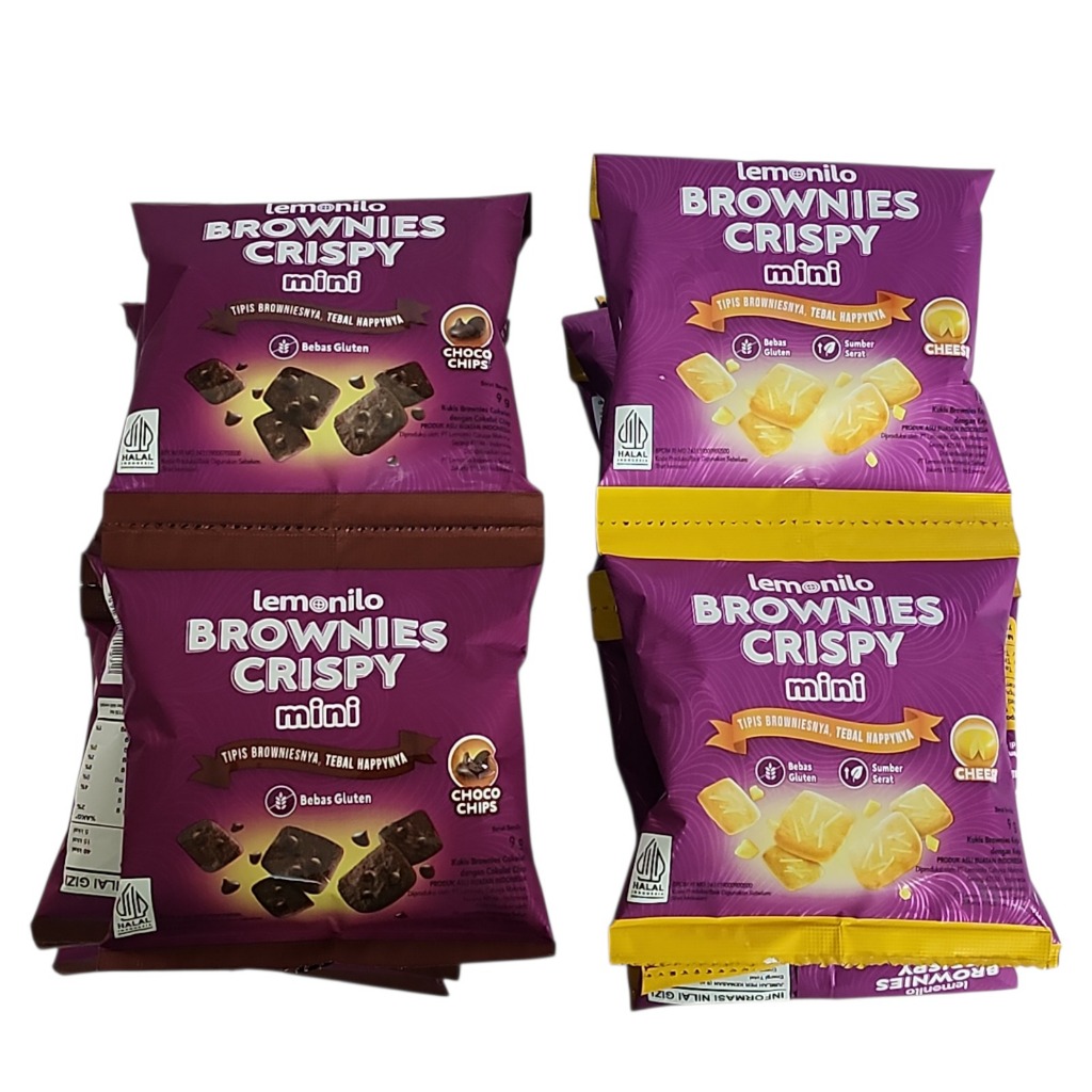 Jual Lemonilo Brownies Crispy Mini RENCENG - 9 gr x 10 bks | Shopee ...