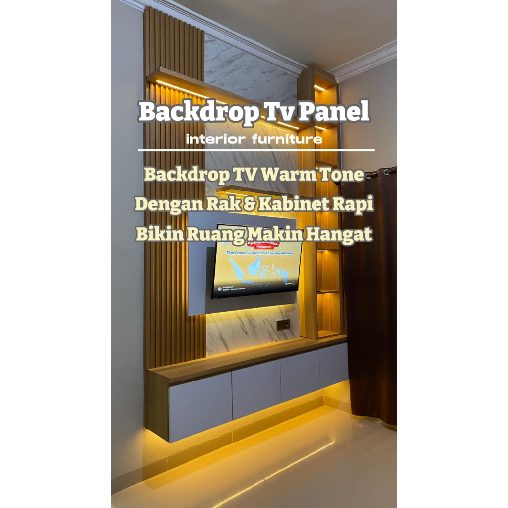 Jual BACKDROP TV WARNA WARM/BACKDROP TV MEWAH/CUSTOM BACKDROP TV ...