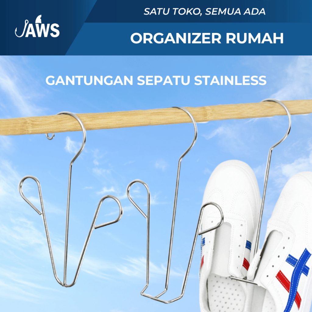 Jual Gantungan Sepatu Sandal Serbaguna Shoes Hanger Stainless Steel ...
