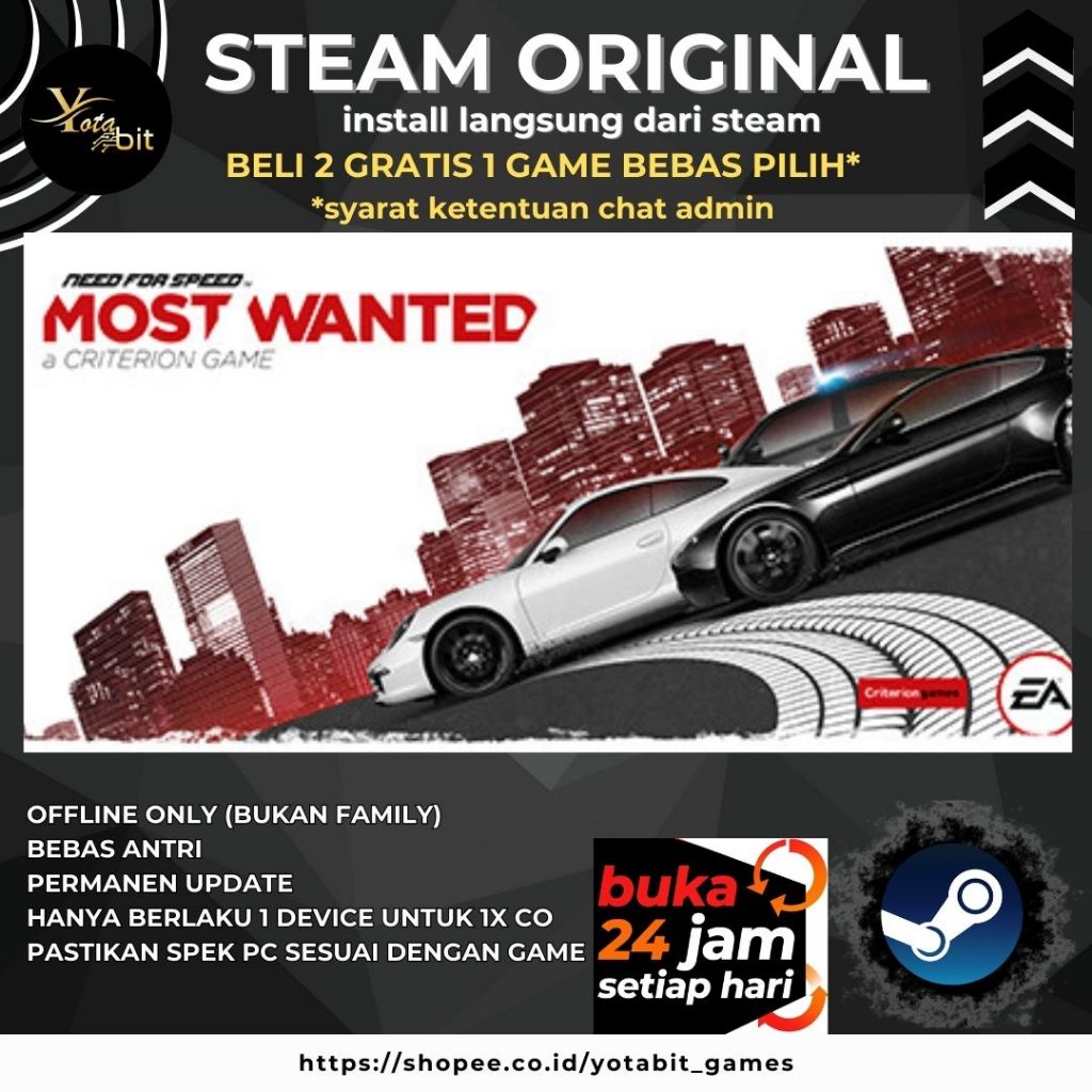 Jual Need for Speed Most Wanted PC Game Original Offline | Shopee Indonesia