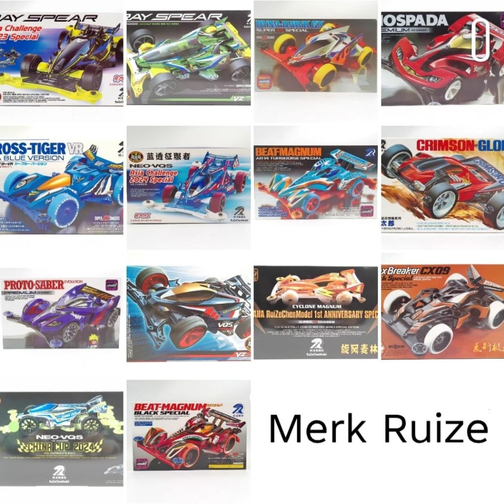 Jual Tamiya Replika Mini 4wd Merk Ruize Seri Chasis VZ SXX AR TZ SX FM ...