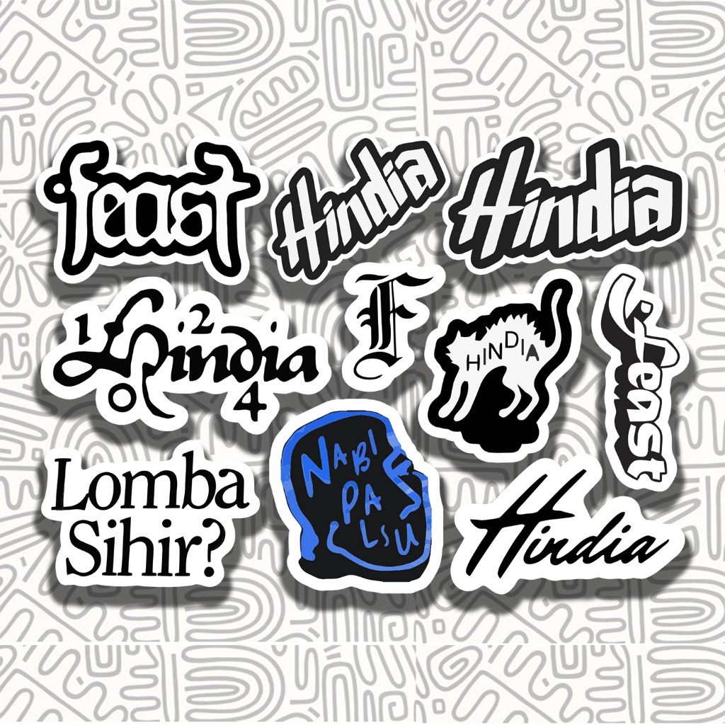 Jual Stiker Band Feast Hindia Lomba Sihir || Sticker Helm Band ...