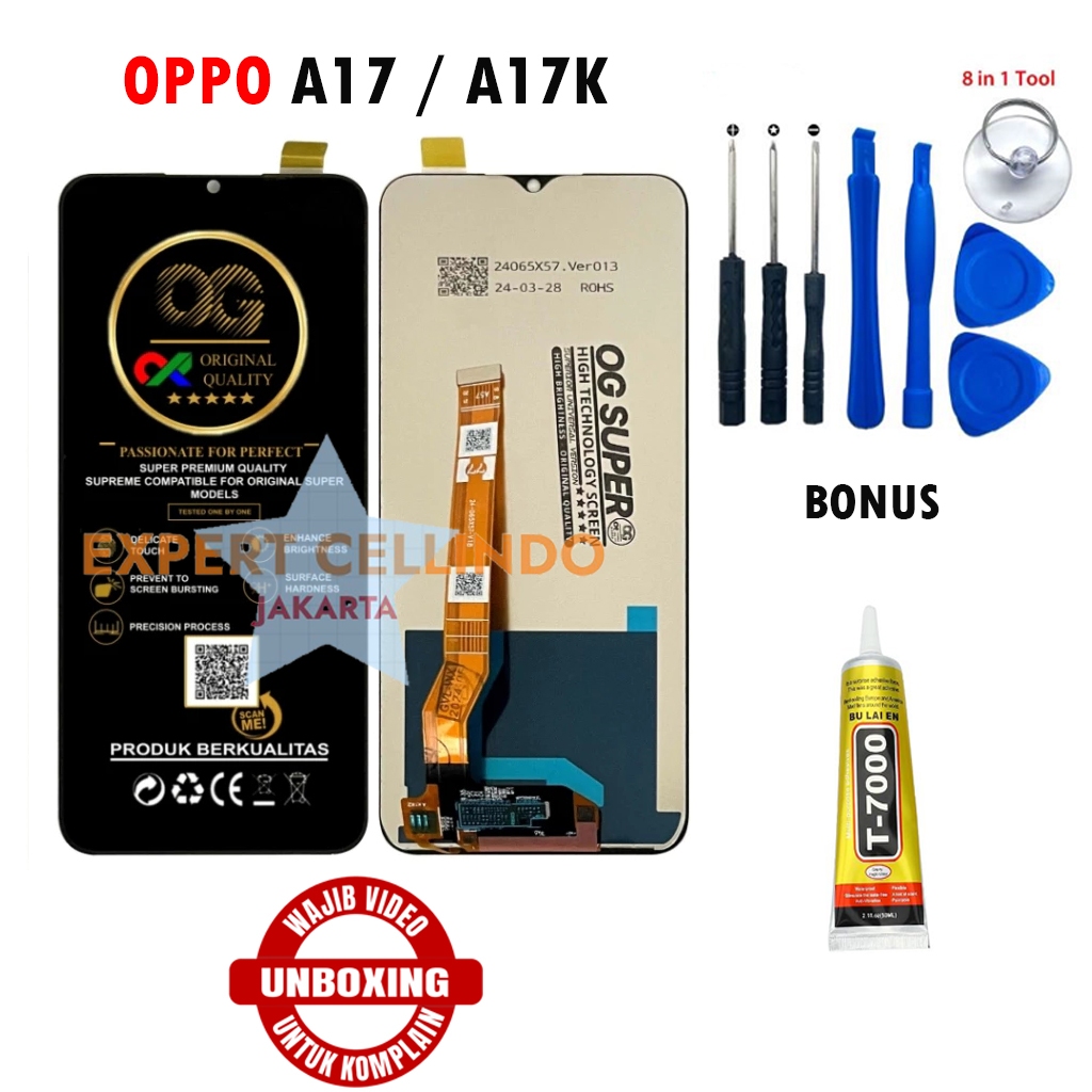 Jual LCD Touchscreen OPPO A17 / A17K Fullset – Layar Sentuh HP Bonus ...