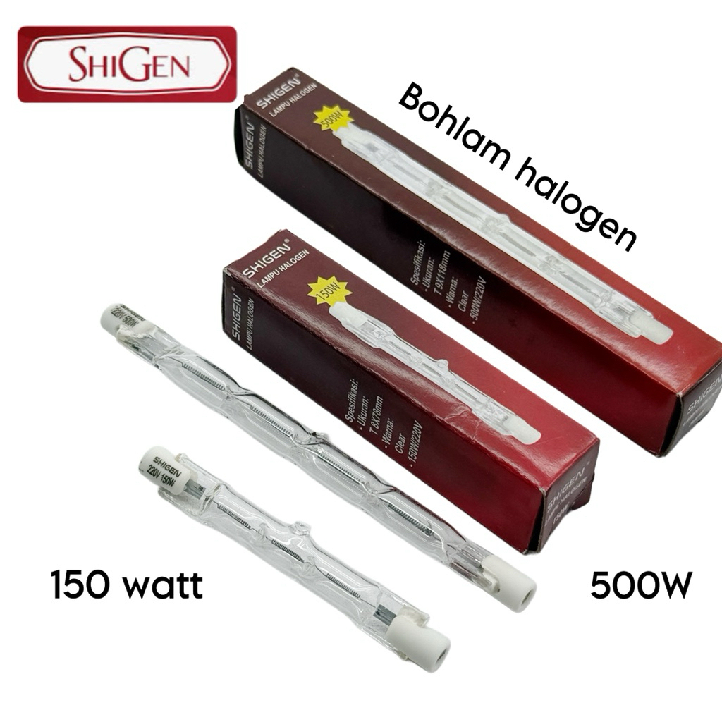 Jual Bohlam lampu halogen 150W | 500W SHIGEN lampu Halolite Sokle ...