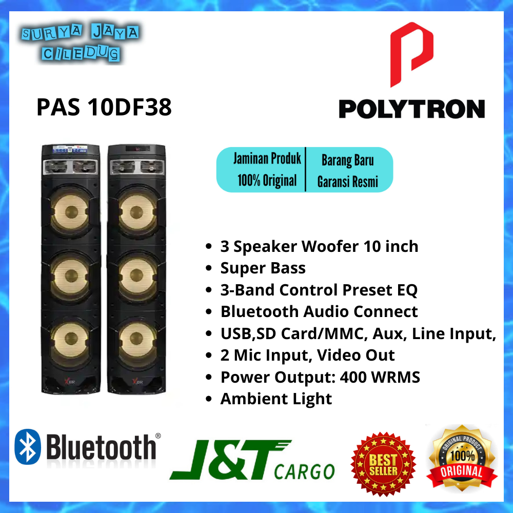 Jual POLYTRON PAS 10DF38 PAS10DF38 SPEAKER AUDIO BLUETOOTH , KARAOKE 10 ...