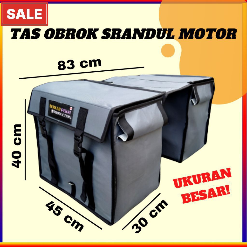 Jual Tas Motor Anti air ABU / tas obrok / tas ronjot / tas kandek / tas ...