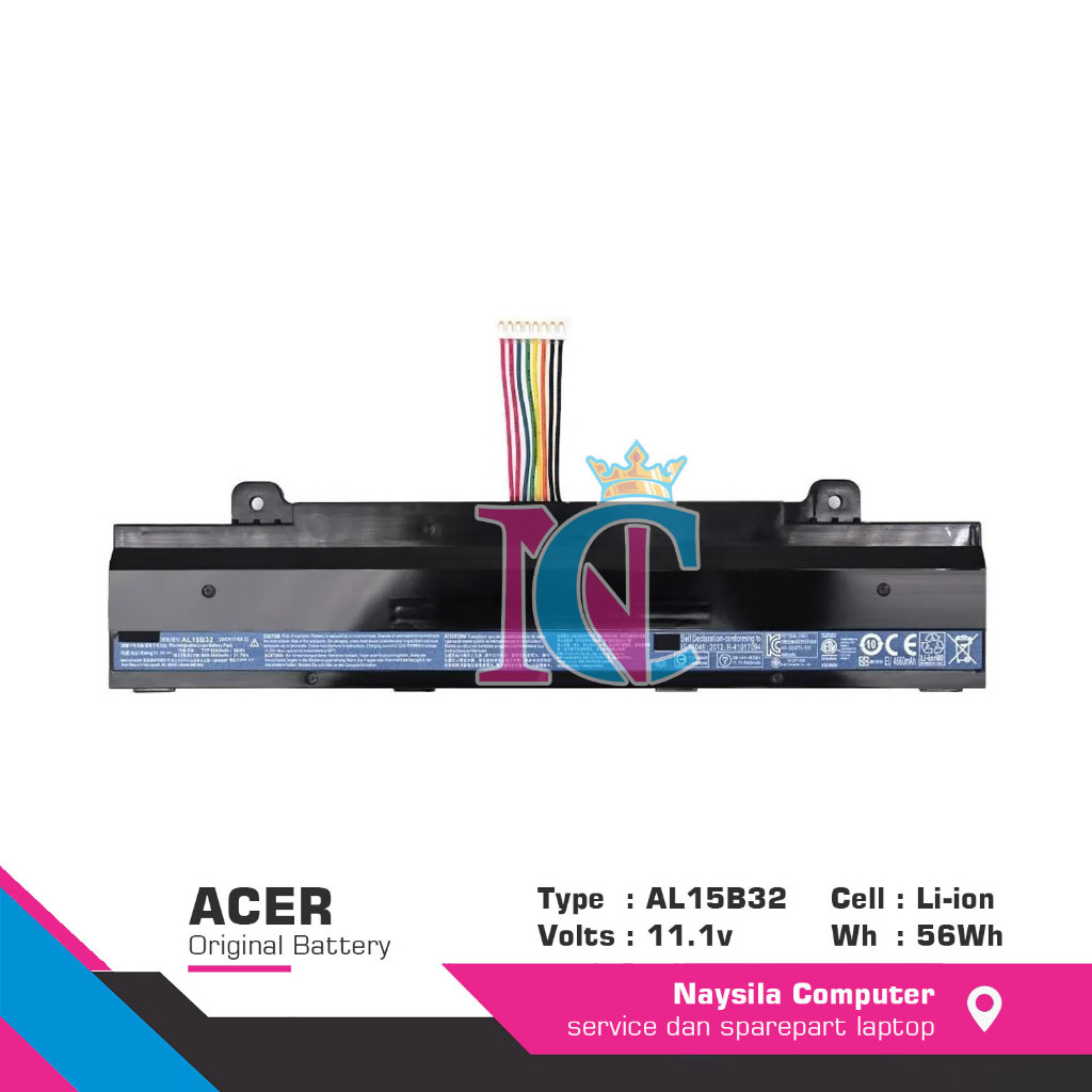 Jual Baterai Battery Acer Aspire V15 V5-591 V5-591G T5000 AL15B32 ...