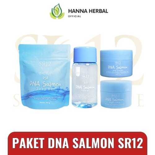 Jual Hanna Herbal Official SR12 DNA Salmon Package Paket Perawatan Wajah Glowing Cerah dan ...