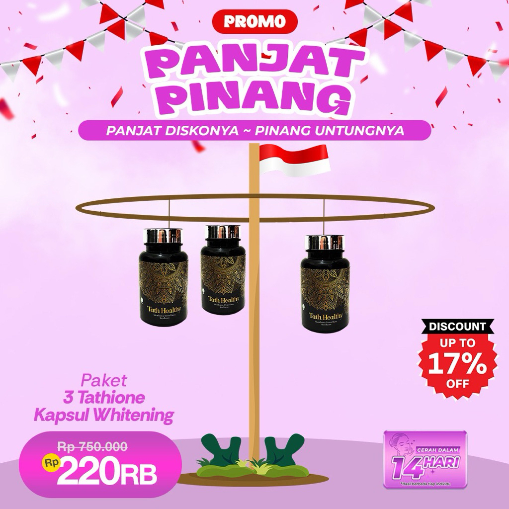 Jual TATHIONE KAPSUL WHITENING (3 BOTOL) | Shopee Indonesia