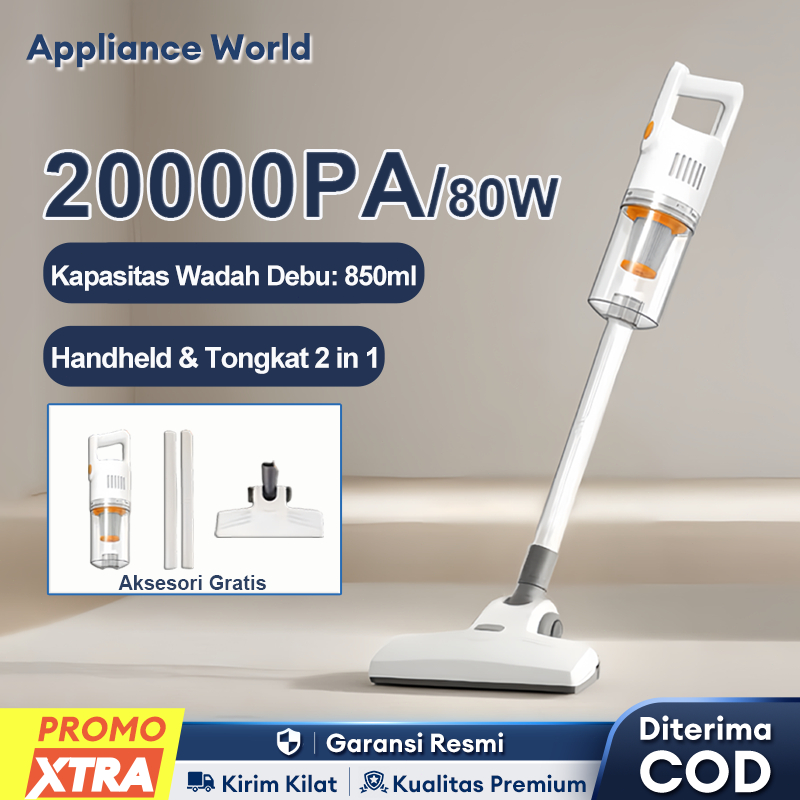 Jual AW Cordless Vacuum Cleaner 20000PA Daya Hisap Yang Besar Household ...