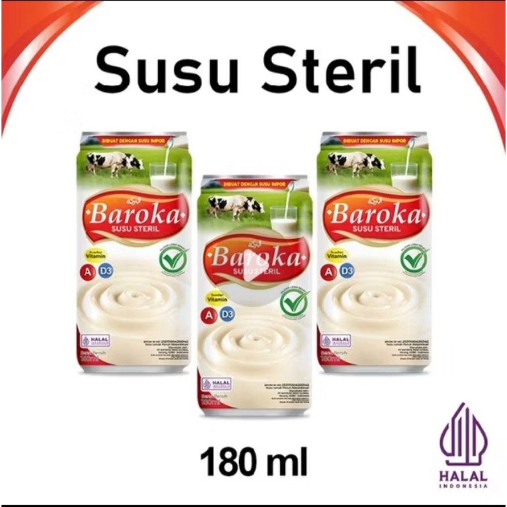 Jual BAROKA SUSU STERIL 180ml ( ready to drink ) | Shopee Indonesia
