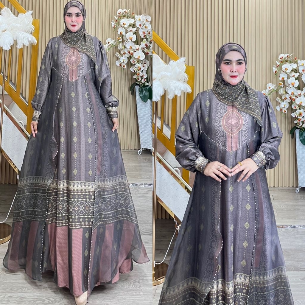 Jual LATEEVA SERIES BY DMECCA SYARI GAMIS ARMANY SILK PREMIUM MIX ...