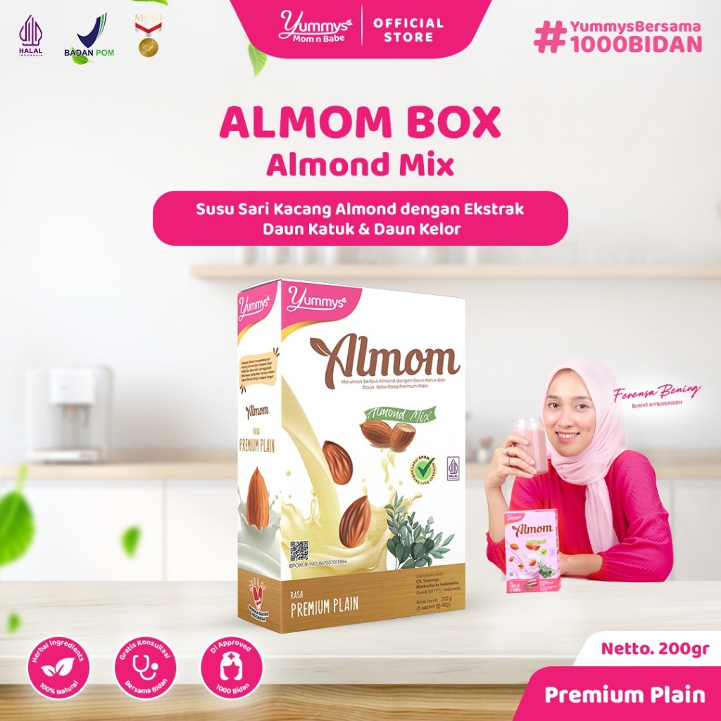 Jual ALMOM MILK BOX Premium Plain- Susu Almond Kaya Antioksidan ...