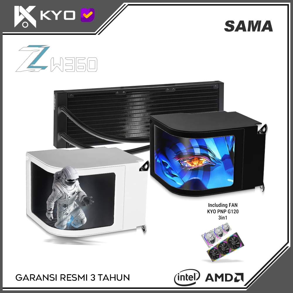 Jual KYO SAMA ZW360 6.8" inch OLED CURVED Screen ARGB AIO Liquid ...