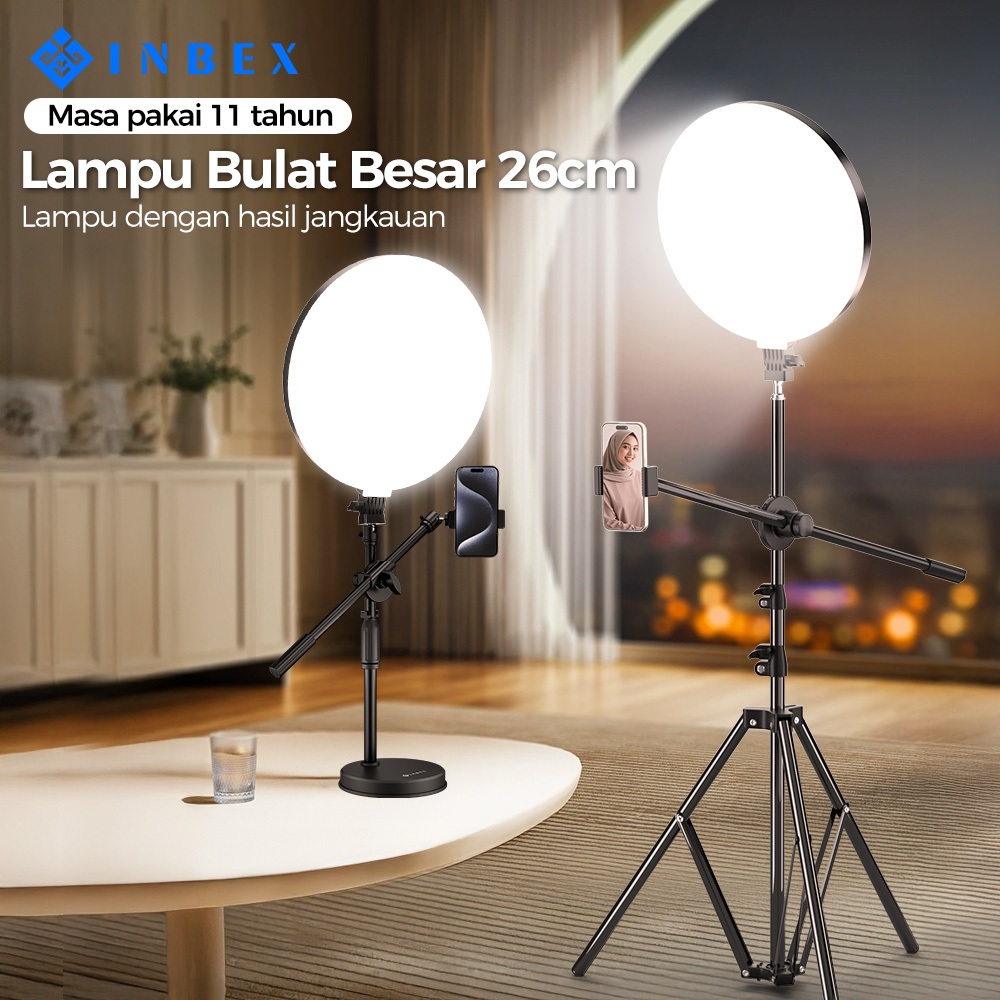 Jual [k] INBEX lighting konten 2.1m Tripod lampu konten Konten Kreator ...