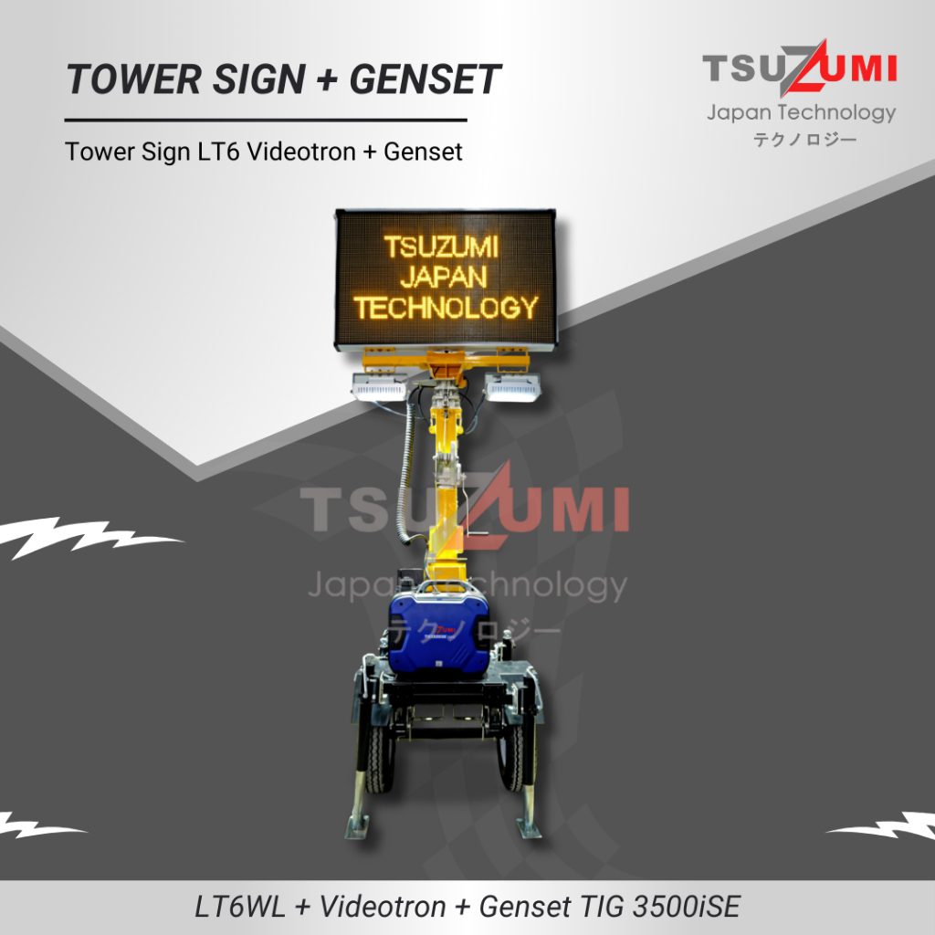 Jual Tower Sign LT6WL Video Tron + Genset TIG 3500iSE Tsuzumi / Lampu ...