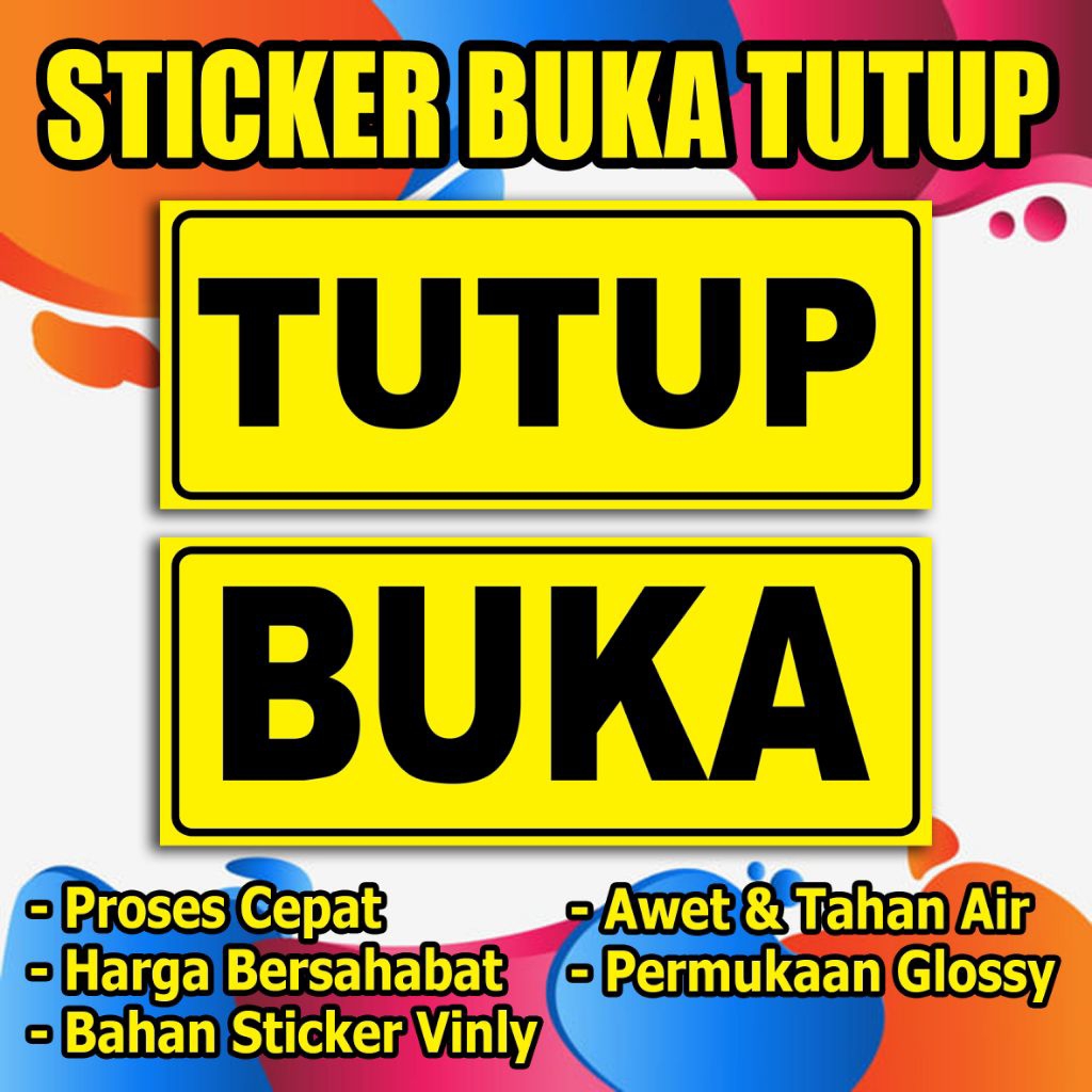 Jual STIKER BUKA TUTUP | Shopee Indonesia