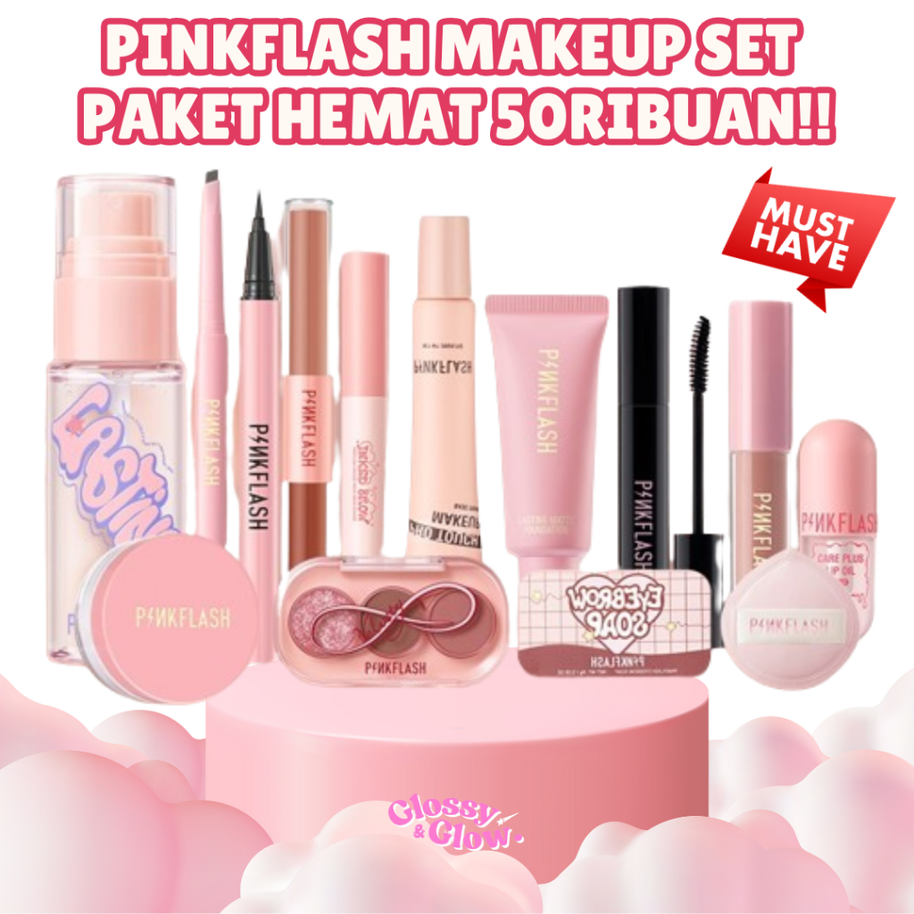 Jual [MAKEUP SET 55RIBU] PINKFLASH Makeup Set Beauty Set Eyeshadow Eyebrow Soap Tahan air ...