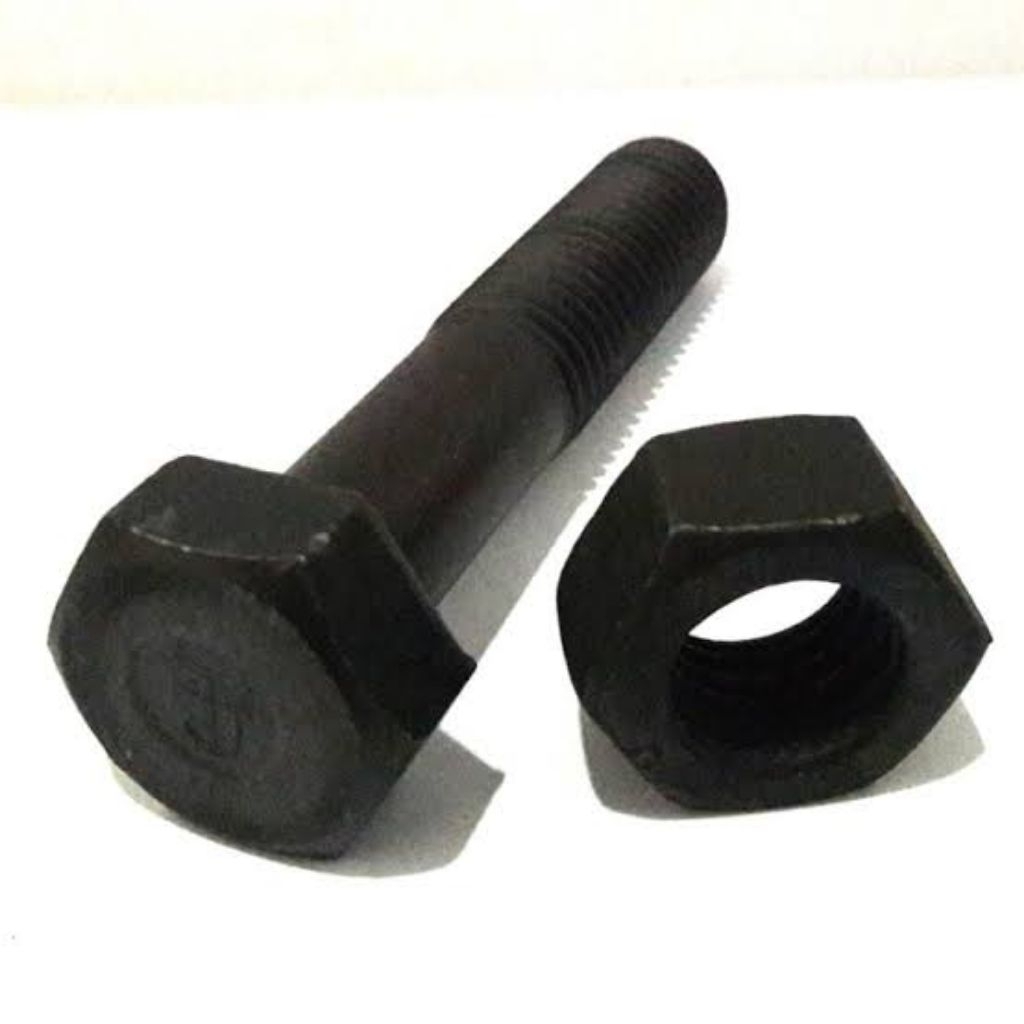 Jual Baut mur baja hitam M20 X 80 grade 8.8 HTB kunci 30 | Shopee Indonesia