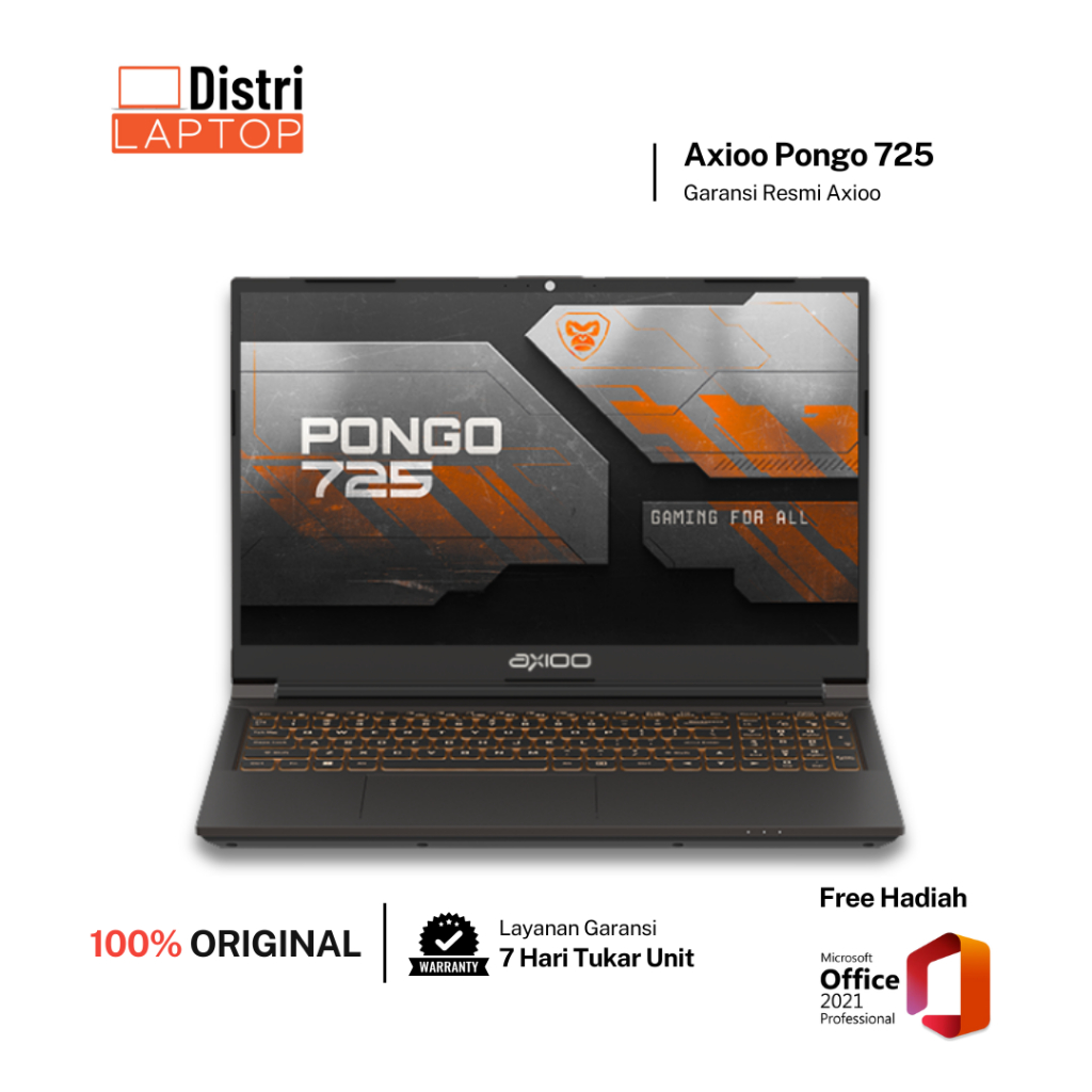 Jual Axioo Pongo 725 Core i7-12650H 16GB 512GB RTX 2050 FHD Windows 11 ...