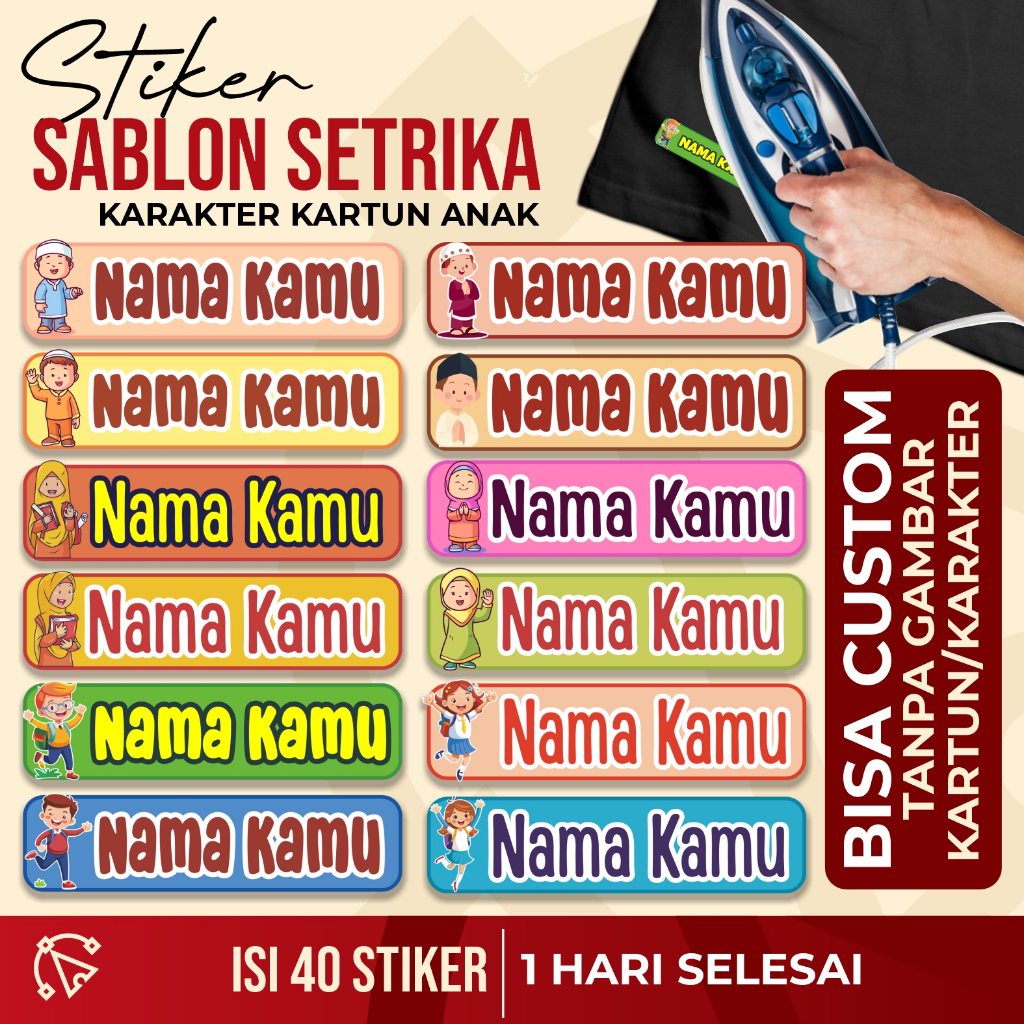 Jual STIKER LABEL SABLON, STIKER NAMA BAJU, SABLON LABEL BAJU, STIKER ...