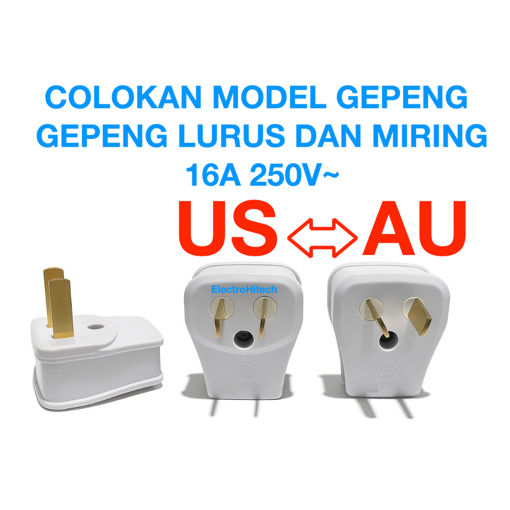 Jual Steker Miring Colokan AU dan US Colokan Miring Colokan US Steker ...