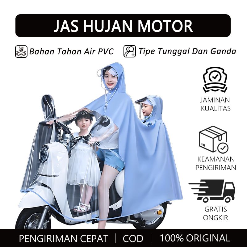 Jual Clivo - Jas Hujan Motor Ponco Pvc/Jas Hujan Wanita Dan Pria Motor ...