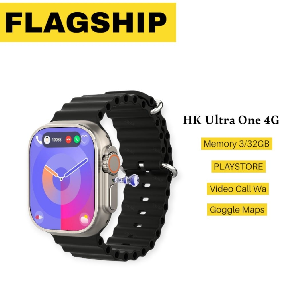 Jual FLAGSHIP Smartwatch HK Ultra One 4G (3/32GB) Android Smartwatch ...