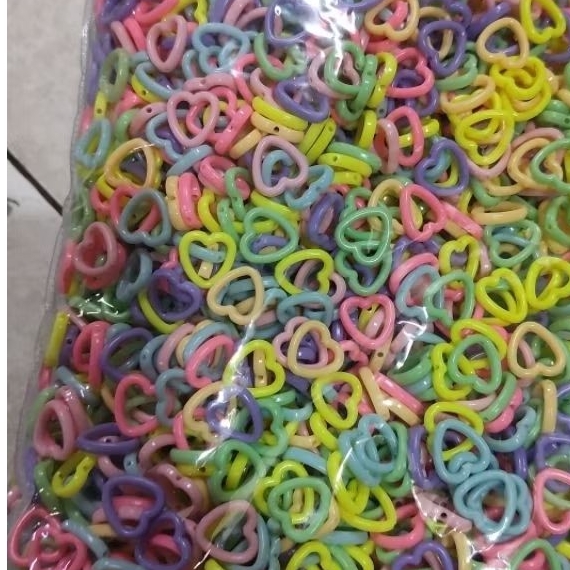Jual Manik pandora love bolong dop muda uk sktr 1,5cm mix warna isi ...