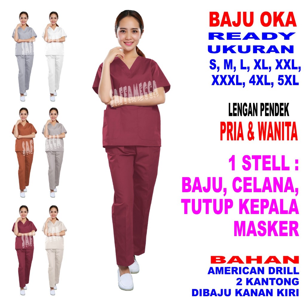 Jual BAJU OK SERAGAM OKA SCRUB PERAWAT DOKTER MEDIS BIDAN STENAN NAKES ...