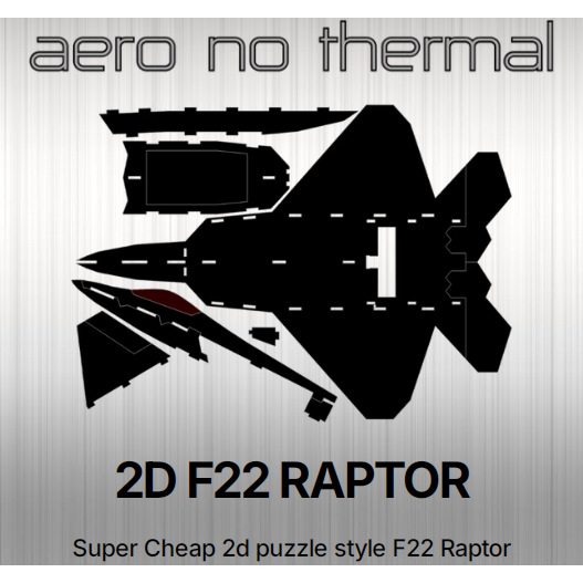 Jual CNC KIT Puzzle RC Pesawat 3D RAPTOR F22 RAPTOR Aero No Thermal ...