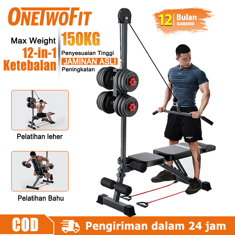 Jual OneTwoFit New Multifunctional Foldable High Pull Down Dumbbell ...